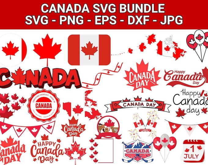 Canada Day SVG Bundle: Eh, Maple Leaf, Canadian, Canada Map - Etsy Canada