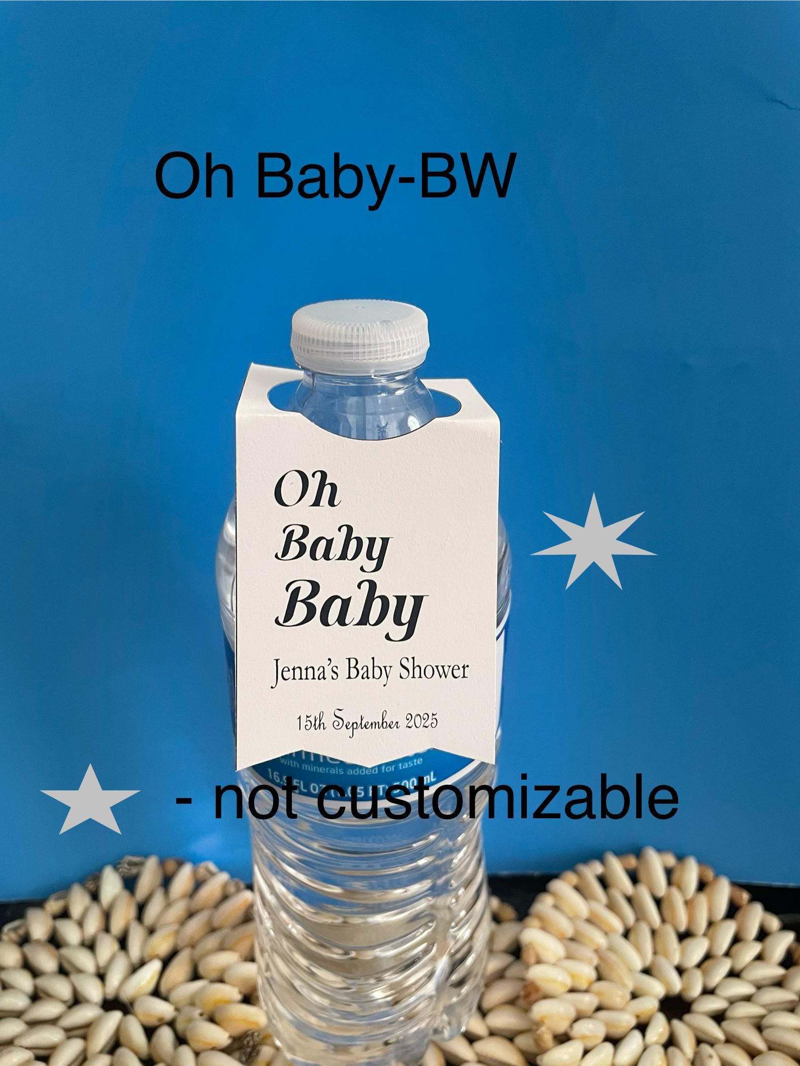 Personalized Water Bottle Tags: Custom Wedding Shower, Birthday - Etsy