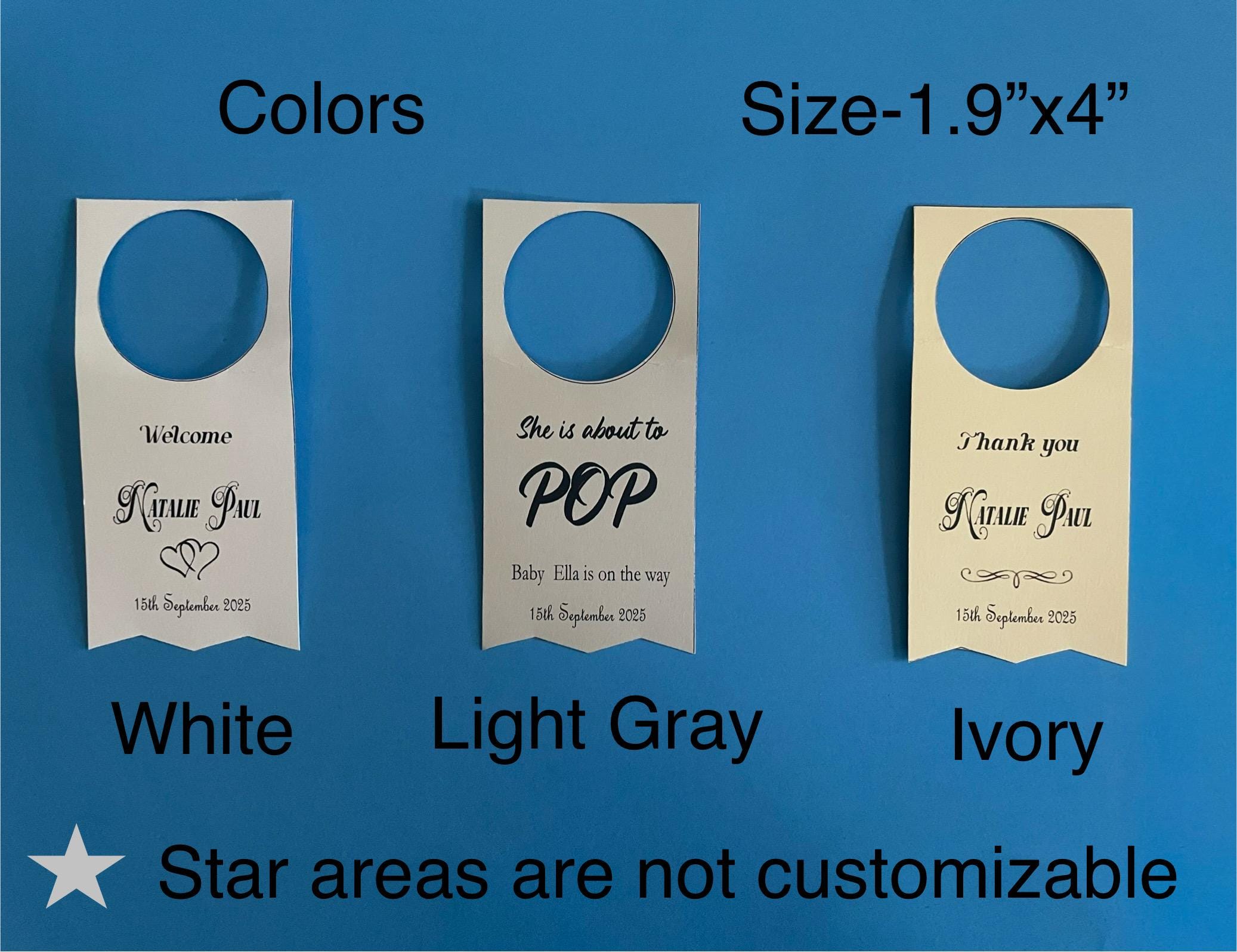 Personalized Water Bottle Tags: Custom Wedding Shower, Birthday - Etsy