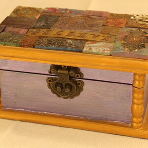 Handmade Polymer Clay Tile Mosaic Box Hinged Top - Etsy