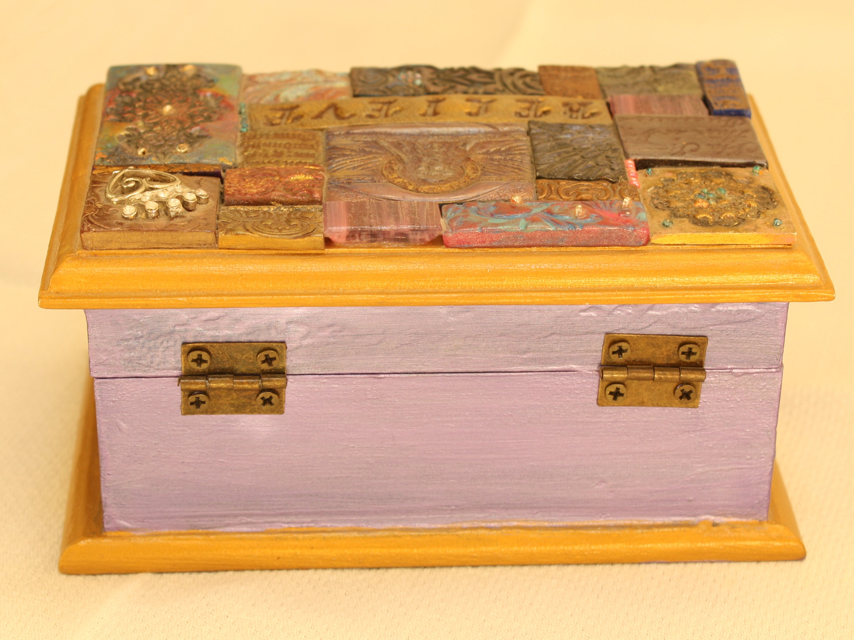 Handmade Polymer Clay Tile Mosaic Box Hinged Top - Etsy