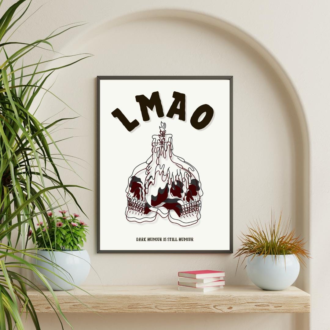 Dark Humor Skull Print: Edgy Gothic Wall Art (digital Download)) - Etsy