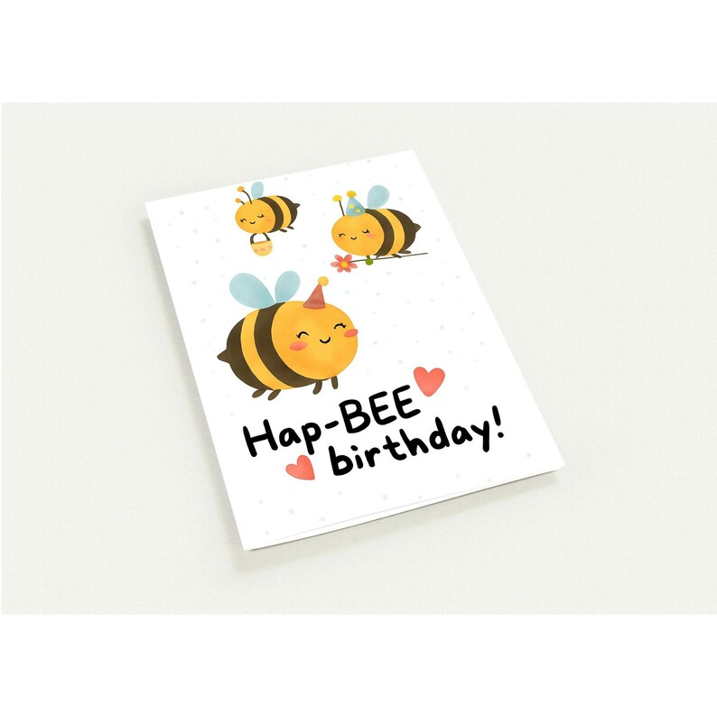 Hap-bee Birthday Card Pack - 10 Personalized Greeting Cards With ...