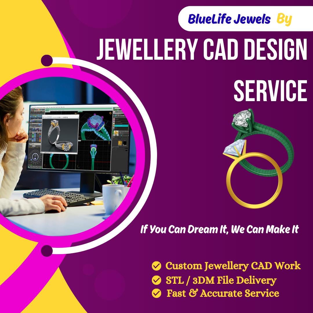 Jewellery CAD Design Service | Custom 3D Jewellery Model | Professional ...