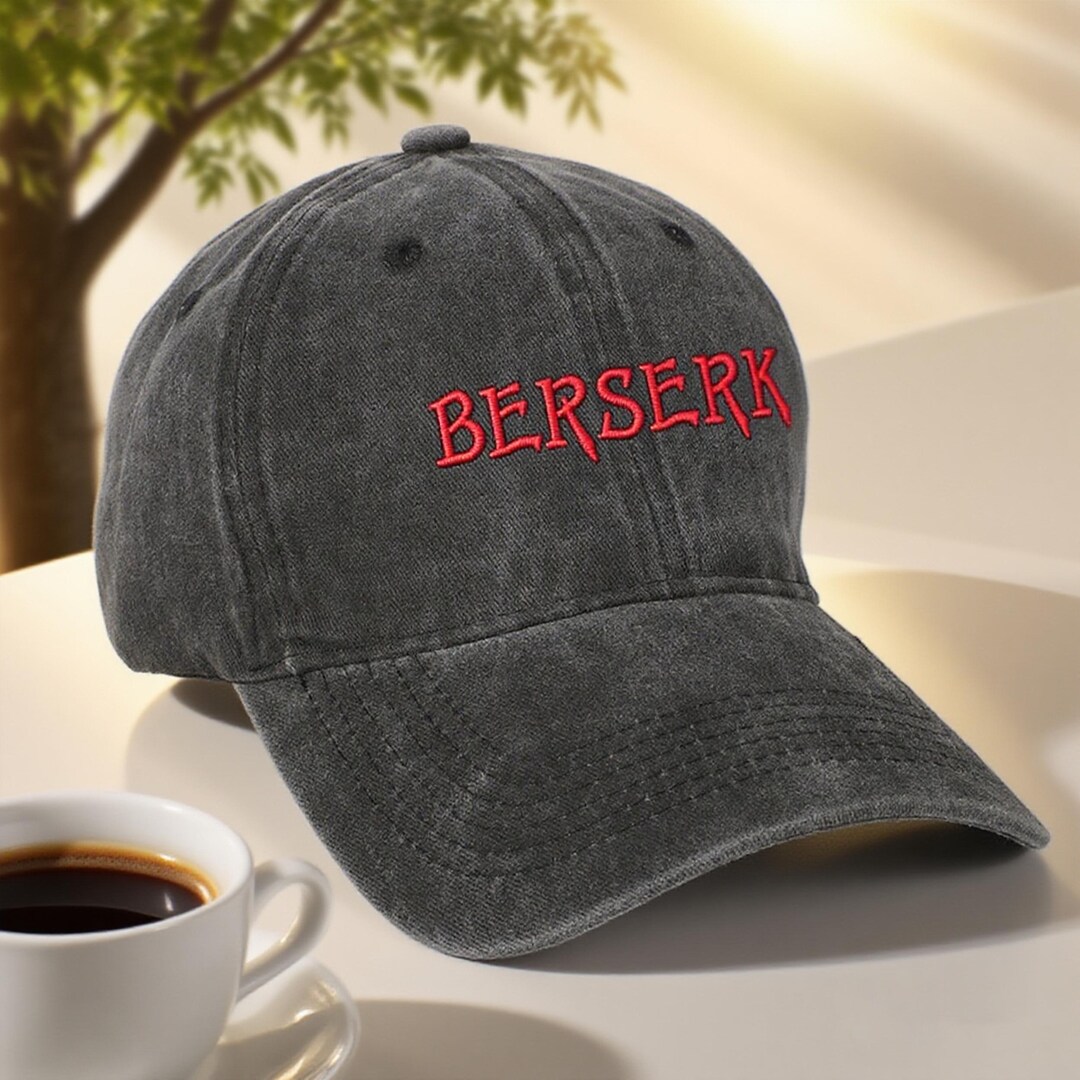 Embroidered Berserk Trucker Cap: Vintage Black Dad Hat - Etsy