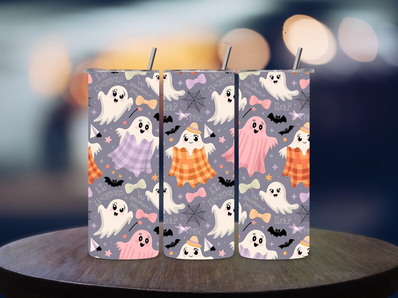Spooky Conchas Tumbler Wrap 20oz Skinny, Mexican Conchas Ghost ...