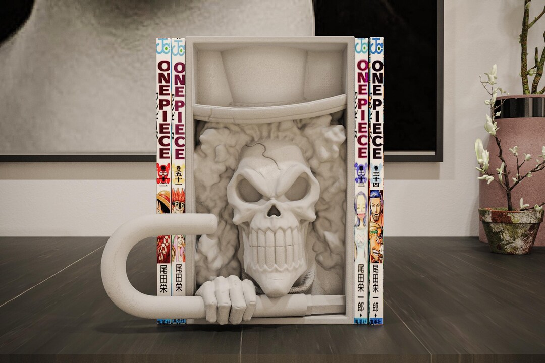 Brook Skull Book Nook Insert | One Piece Fan-made Bookshelf Diorama ...
