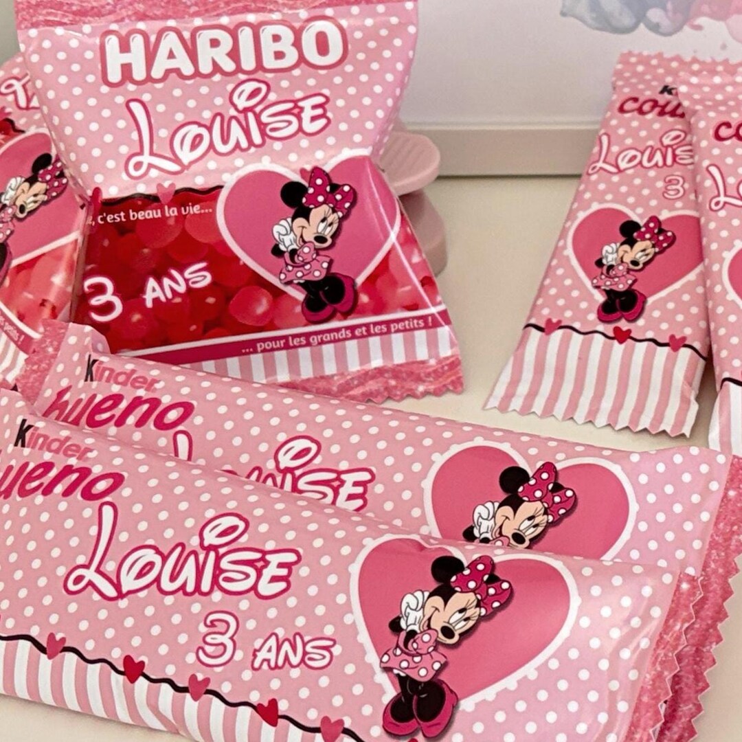 Personalized Minnie Mouse Sweets - Birthday Candy - Children's Party ...