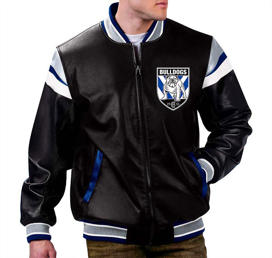 Handmade Jacket Brisbane Broncos Leather Jacket | NRL Varsity Bomber ...