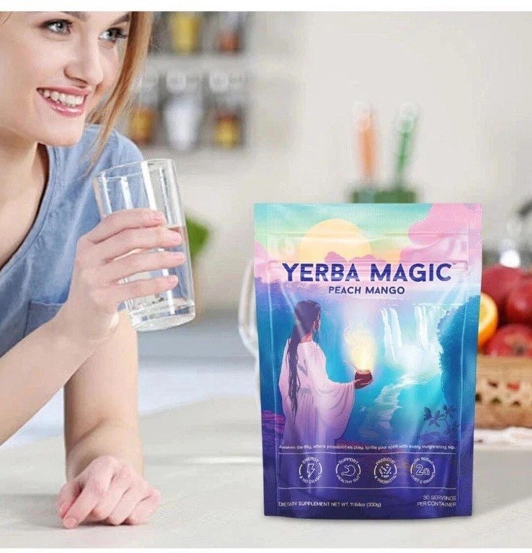 Yerba Magic Instant Yerba Mate Tea Powder – Peach Mango Flavor | Boost ...