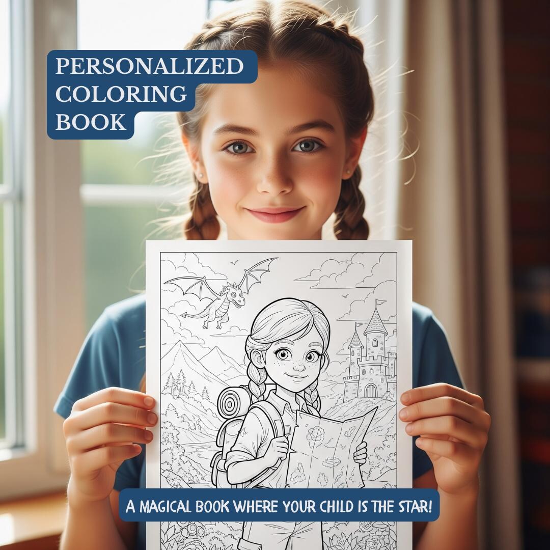 Personalized Coloring Story Book for Kids Baby Toddler – Custom Name ...
