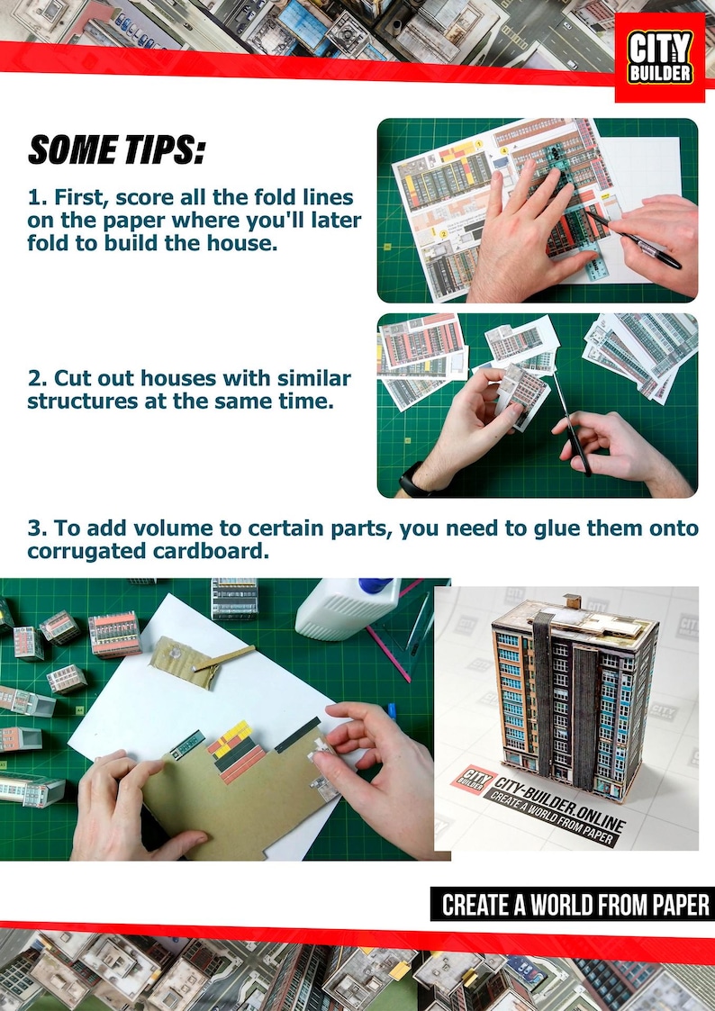 Paper City, Paper Model, City-builder Part 1 - Etsy
