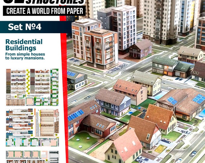 Paper City, Paper Model, City-builder Part 1 - Etsy Canada