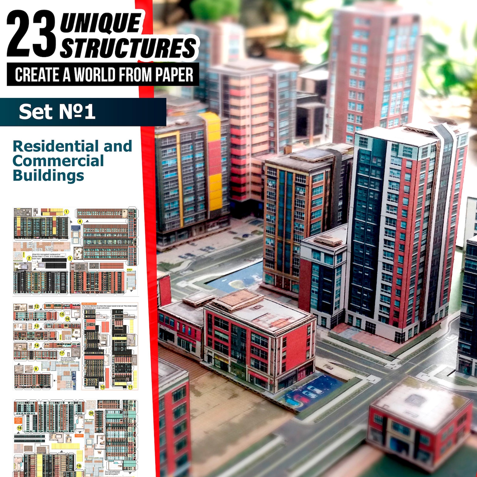 Paper City, Paper Model, City-builder Part 1 - Etsy