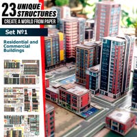 Paper City, Paper Model, City-builder Part 1 - Etsy