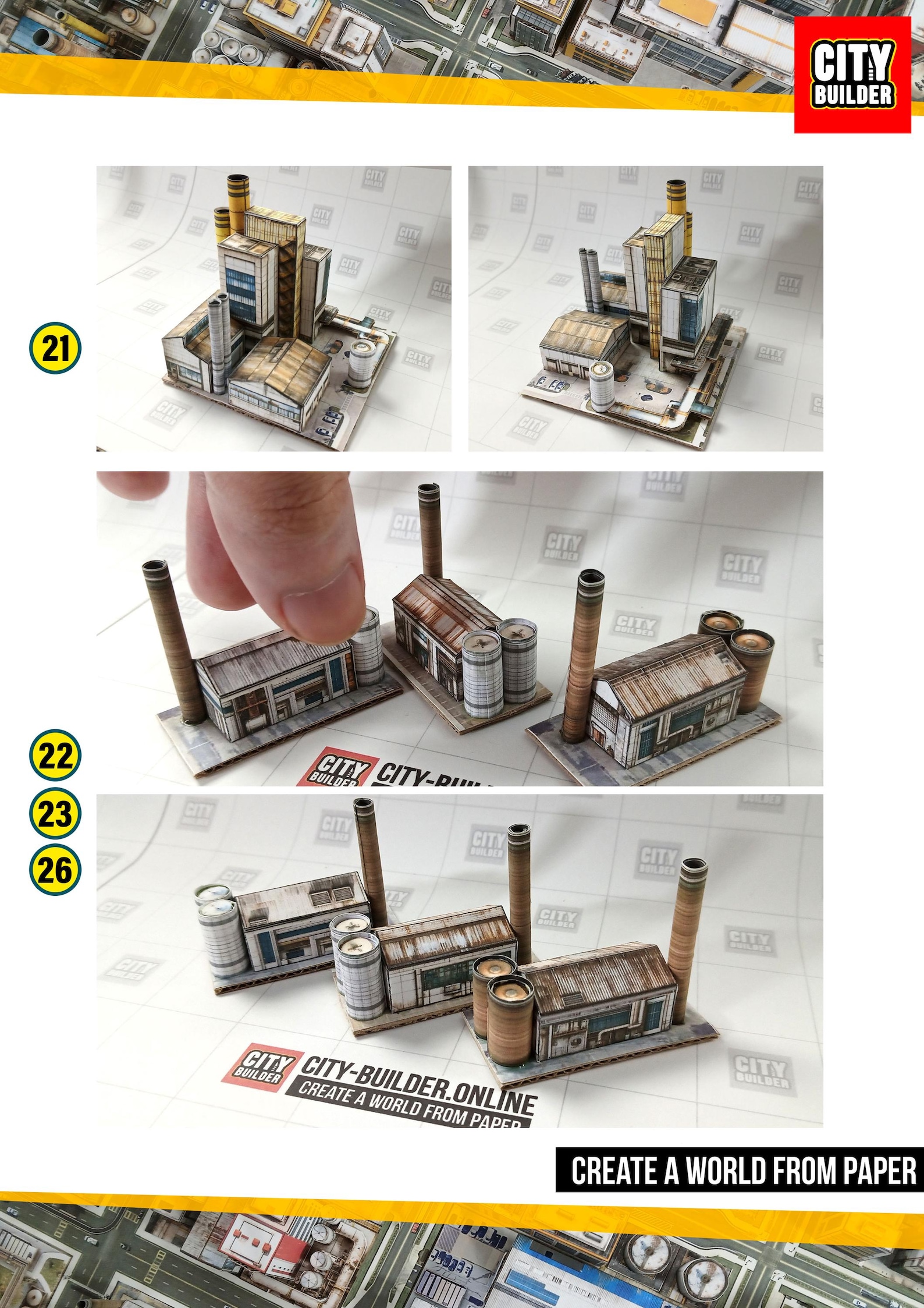 Paper Factories, Paper City, Paper Model, City-builder Part 10 - Etsy