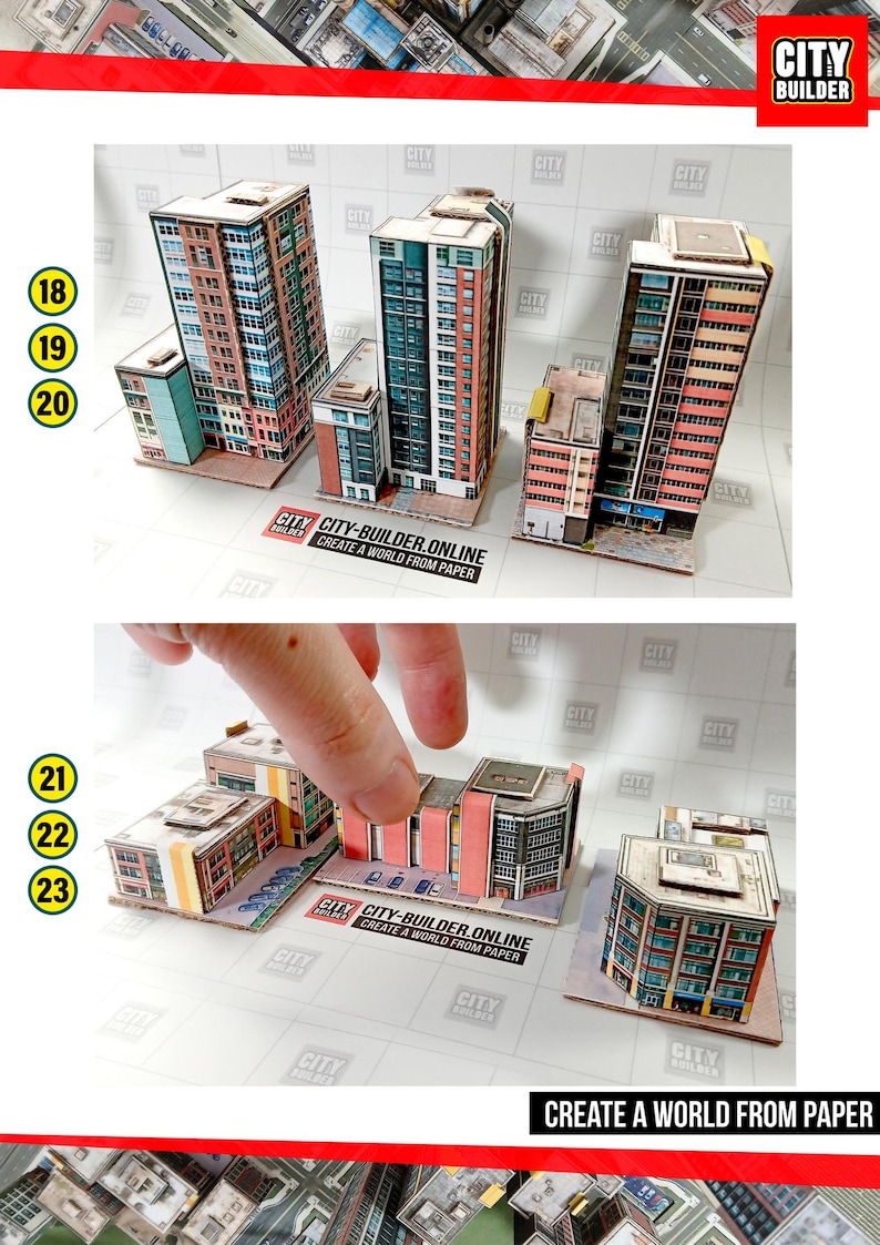 Paper City, Paper Model, City-builder Part 1 - Etsy