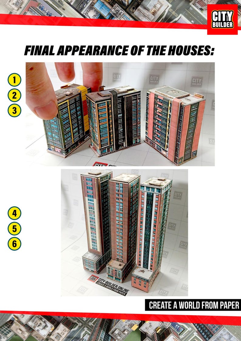 Paper City, Paper Model, City-builder Part 1 - Etsy