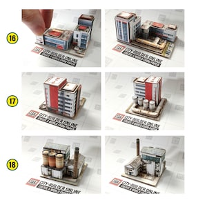 Paper Factories, Paper City, Paper Model, City-builder Part 10 - Etsy