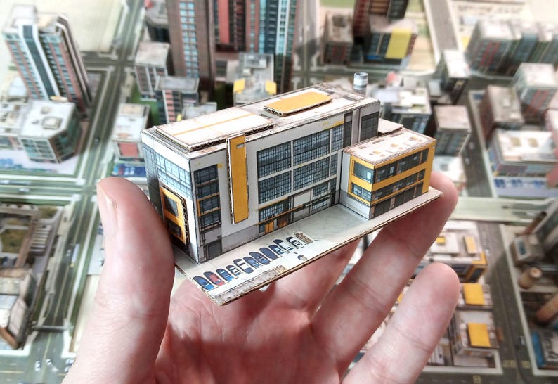 Paper Factories, Paper City, Paper Model, City-builder Part 10 - Etsy