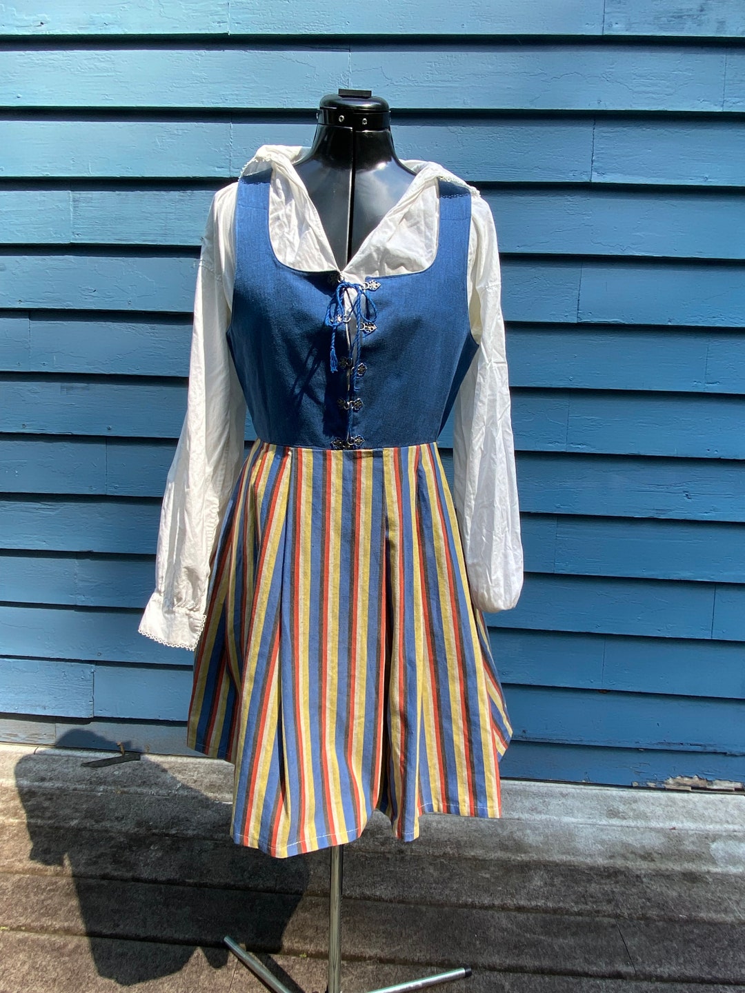 Vintage Octoberfest Costume , Swiss/german Dirndl Dress, Authentic ...