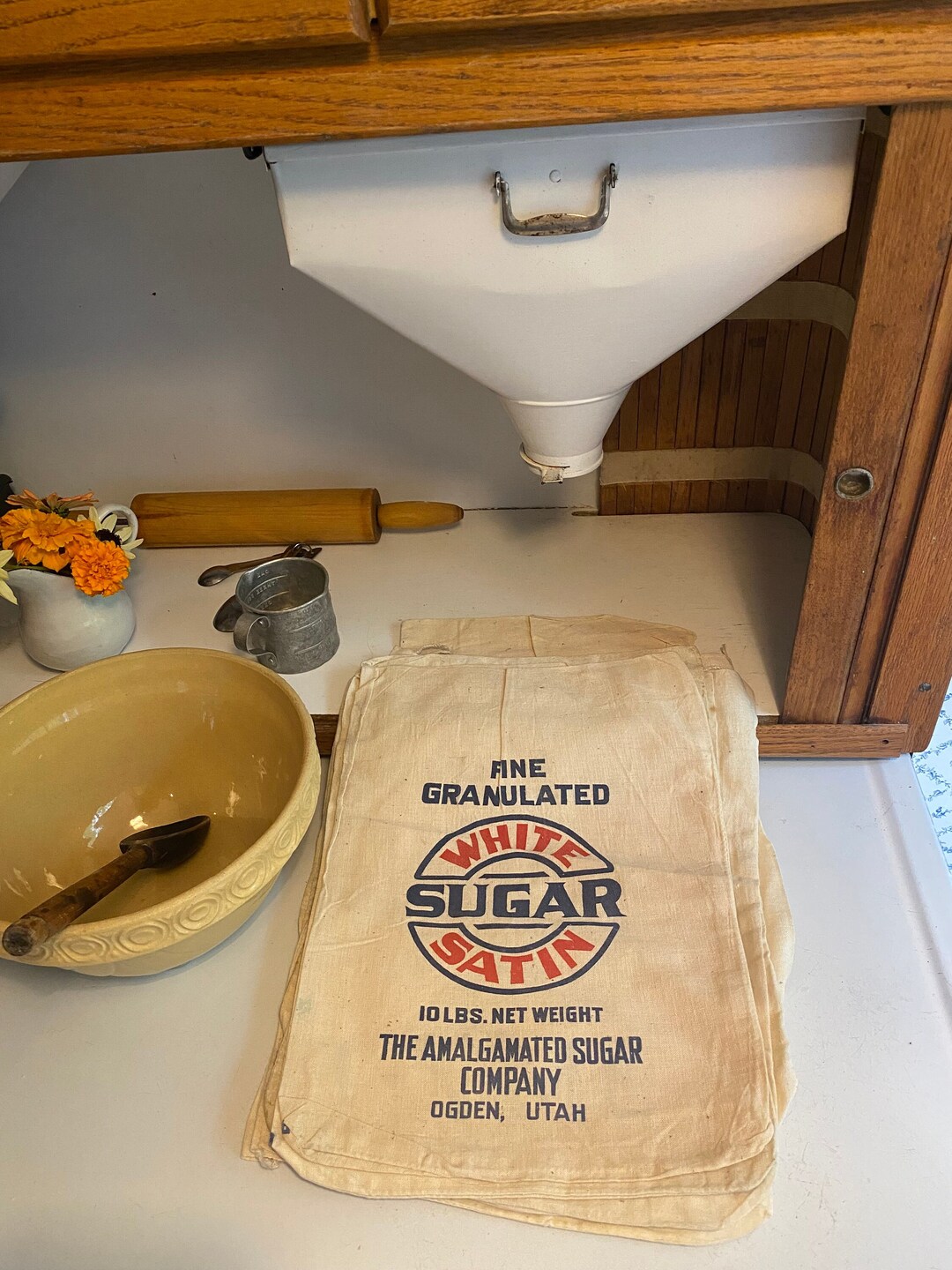Vintage Sugar Sack10lb White Satin the Amalgamated Sugar Co - Etsy