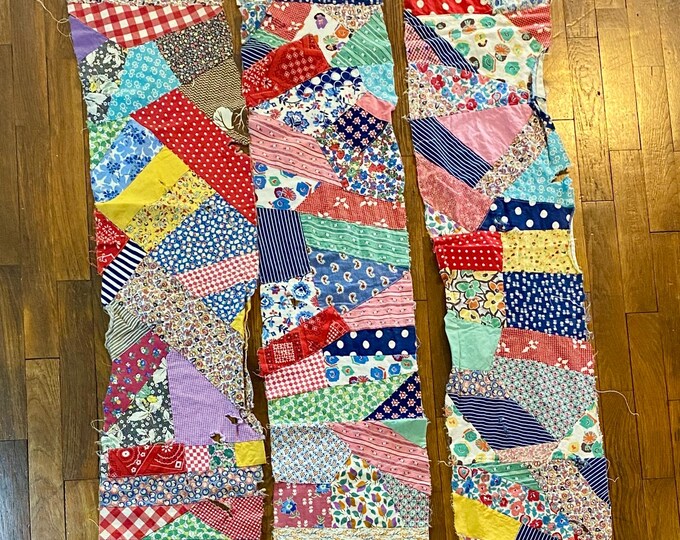 Crazy Patchwork Bundle, for Your Crafting, Slow Stitching, Upcycle Scrappy Cutter Quilt Projects ...