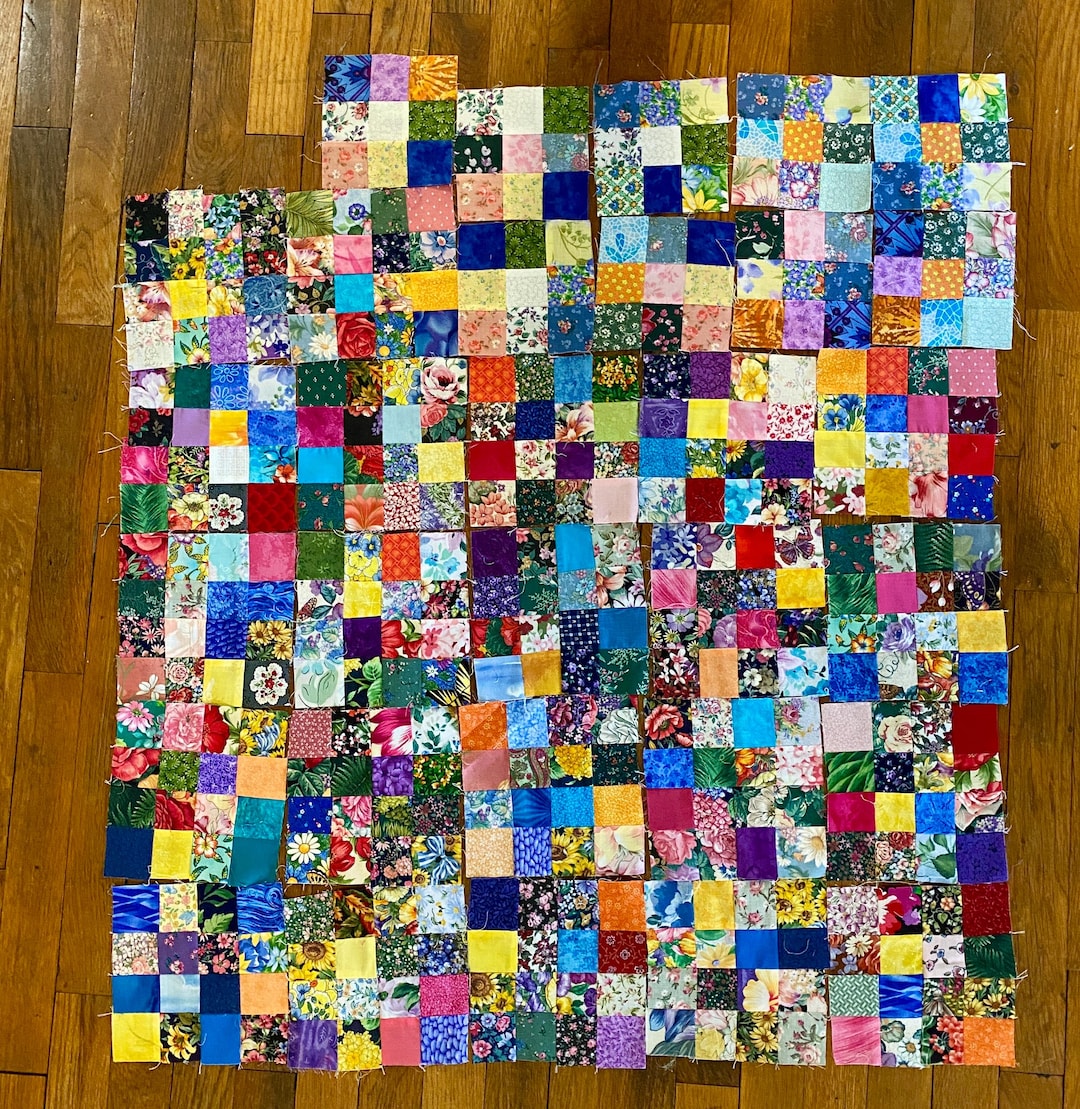 De-stash Vintage Quilt Block Bundle. Random Samples, Postage Stamp ...