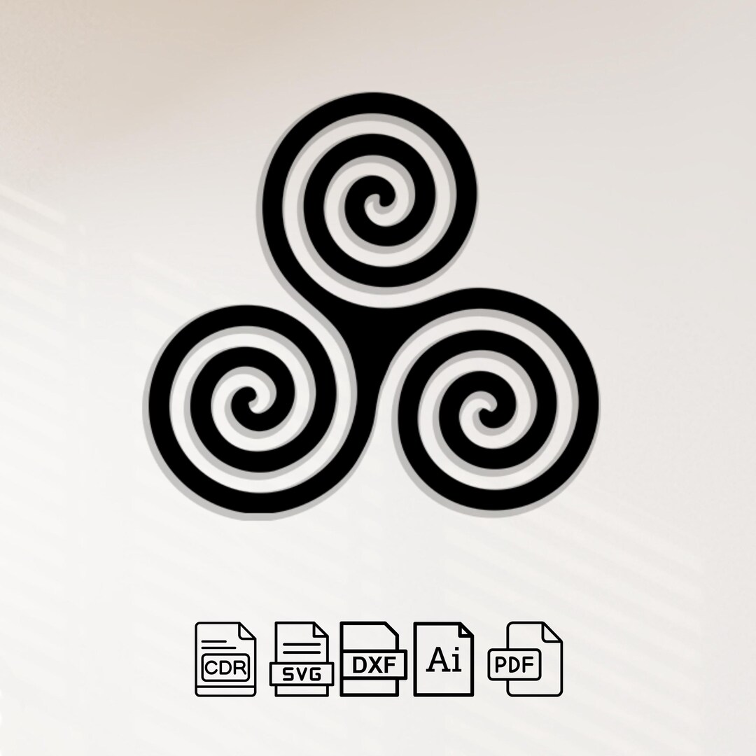 Triskelion Wall Art Laser Cut & Print File, Triskelion T-shirt Mug Wall ...