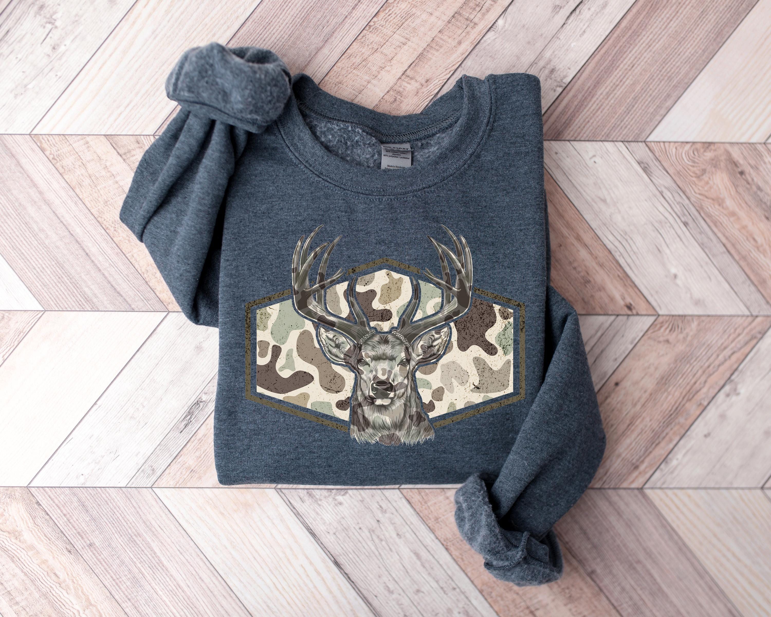 Camo Deer Hunting Sweatshirt, Nature Hoodie, Deer Hunting Shirt ...
