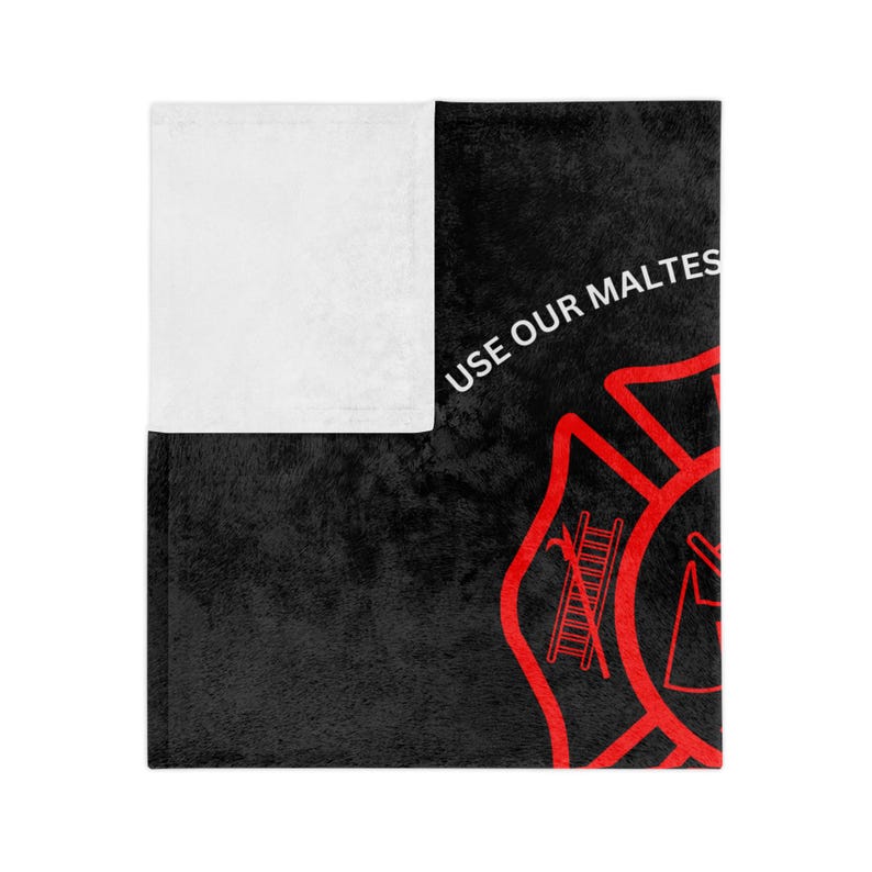 Custom Fire Department Blanket Velveteen Microfiber, Personalized ...