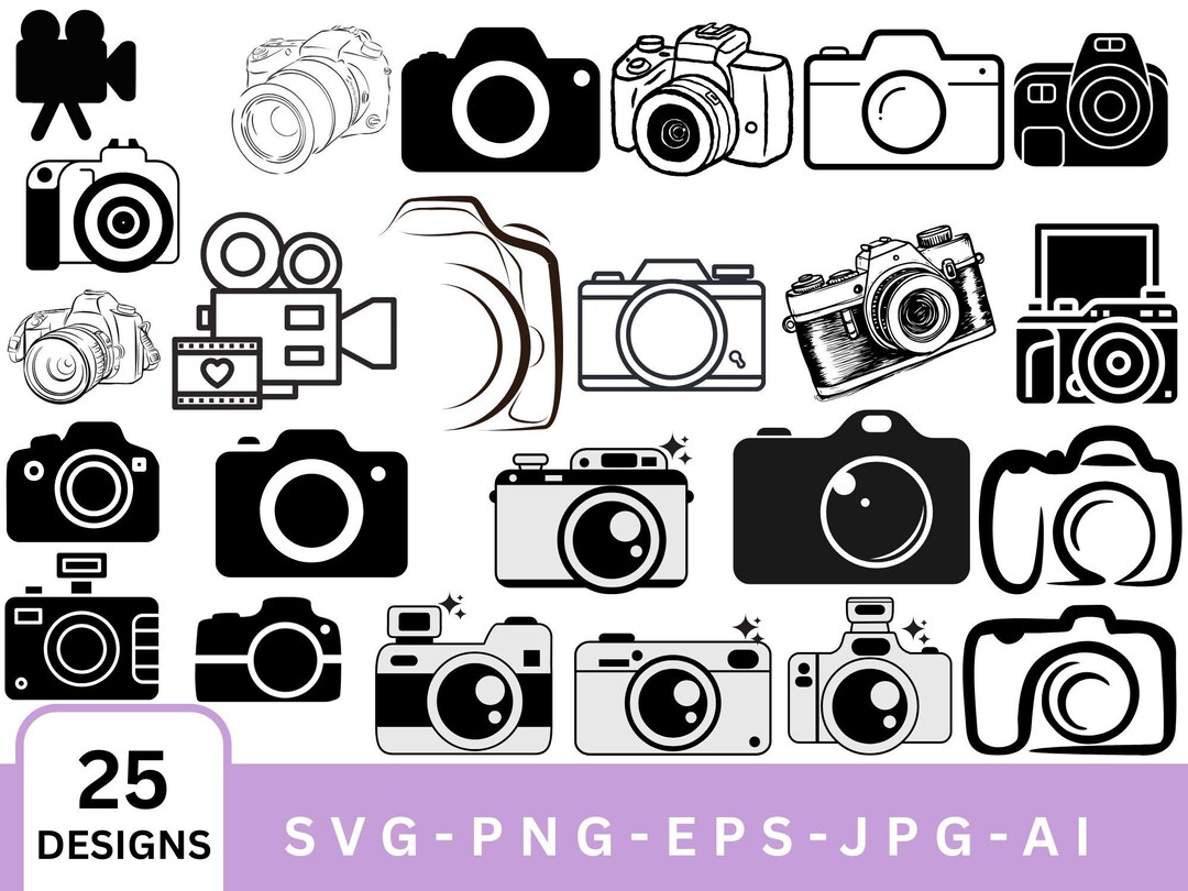 Camera SVG Bundle,camera SVG Cut Files for Cricut,camera Silhouette ...