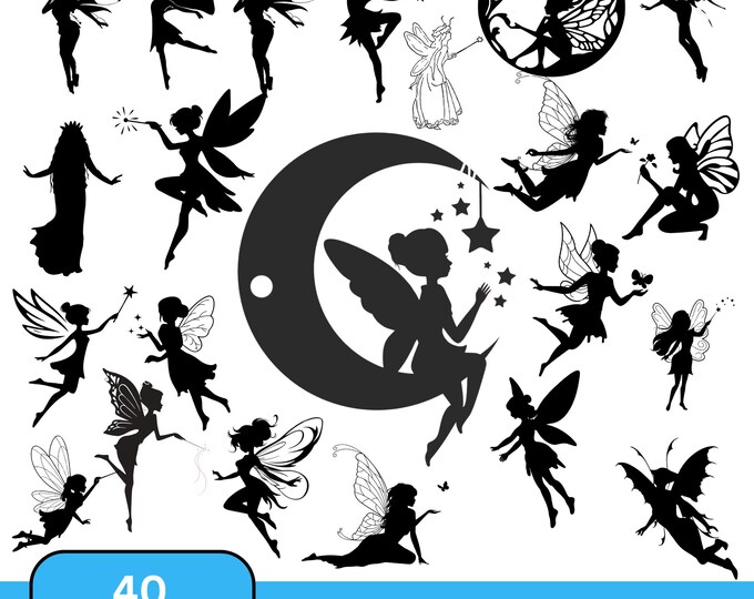 150+ Fairy Svg Bundle | Magical Fairy Cut Files | Fantasy Wings ...