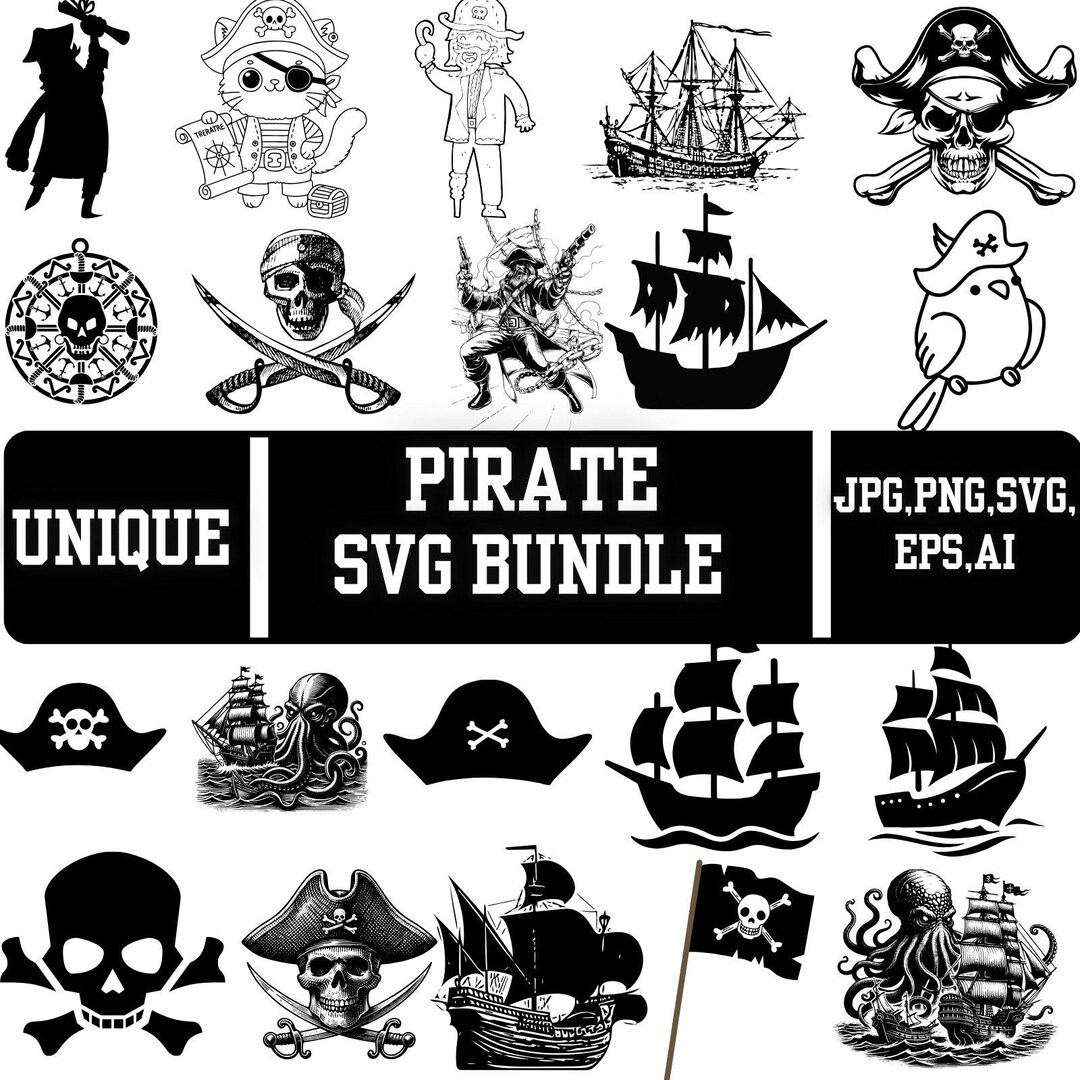 Pirate Svg, Pirate Bundle Png, Pirate Svg Cut Files for Cricut, Pirate ...