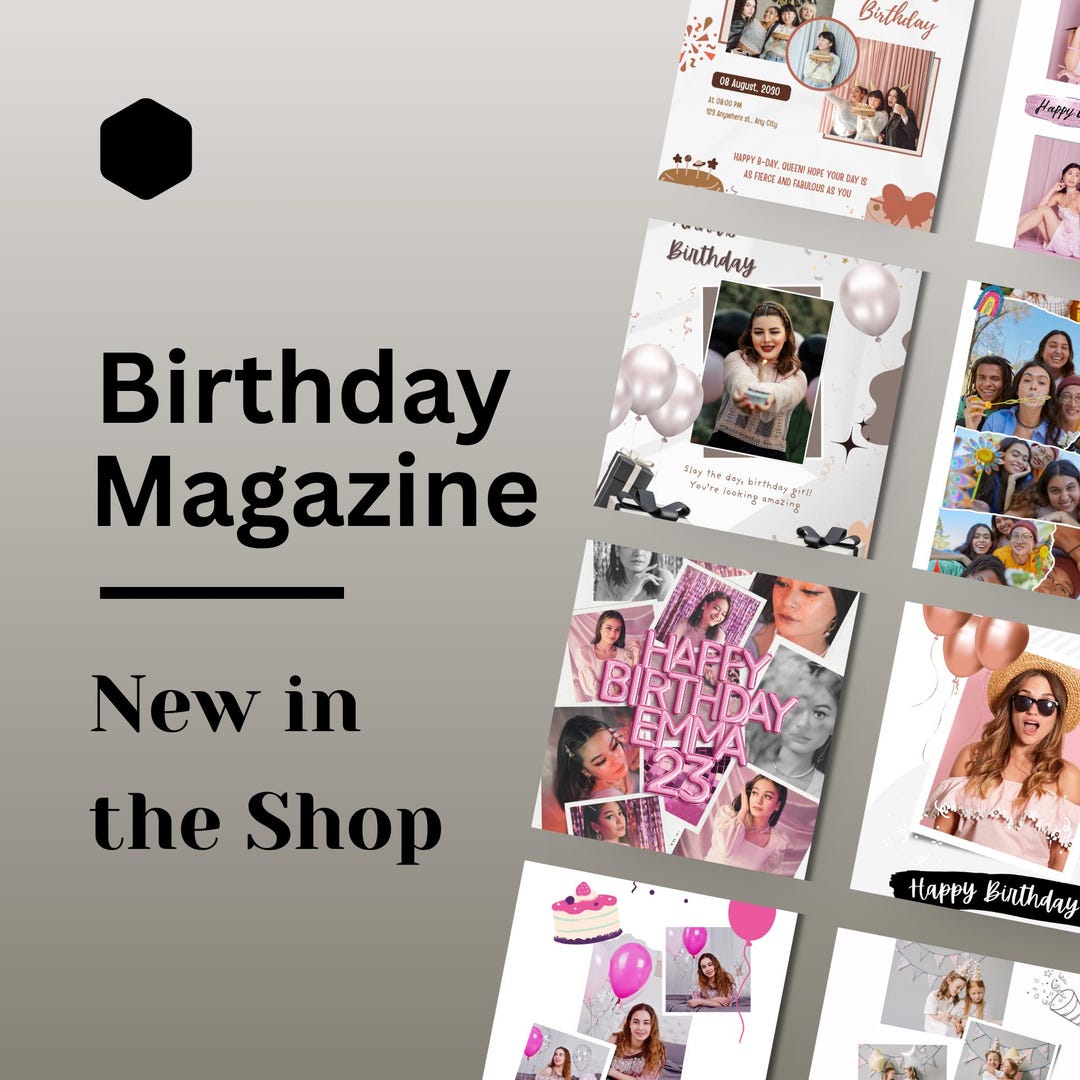 Editable Birthday Magazine Template | Custom Canva Magazine Gift | Best ...