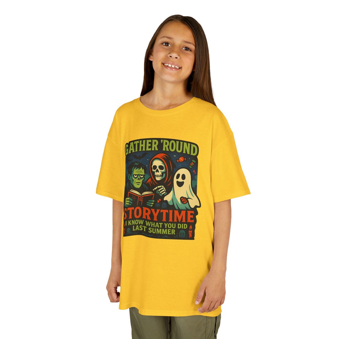 Spooky Storytime T-shirt for Kids - Halloween Fun, Autumn Style, Trick ...