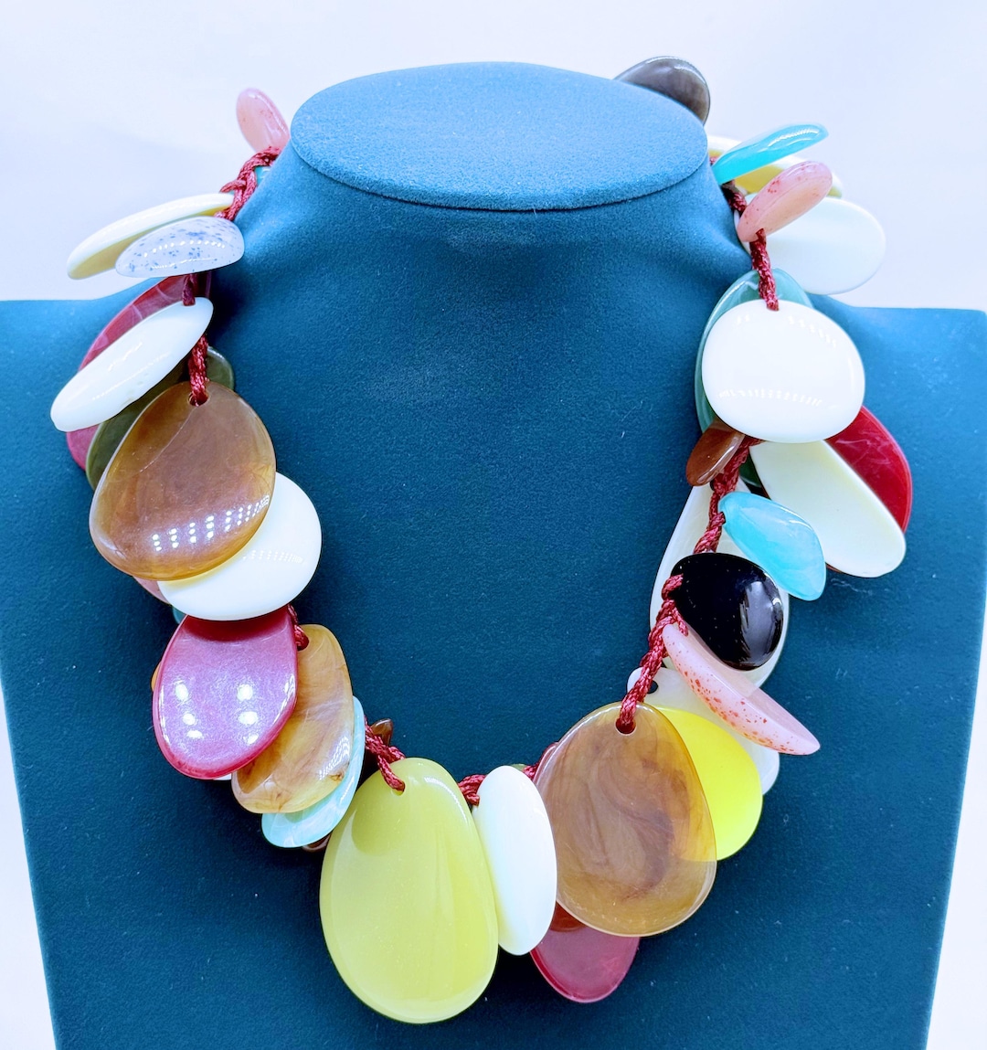 ZARA Women's Multi-color Corded Neck Lace With Resin Shell Shape ...