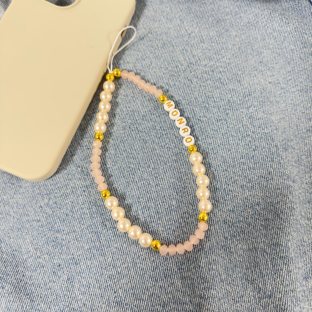 Custom Phone Charm: Personalised Phone Strap With Your Name on It - Etsy