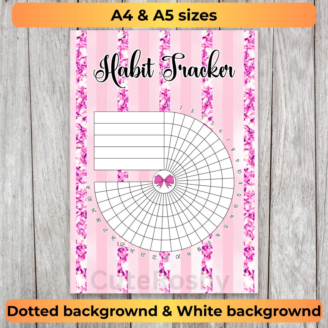 Printable Habit Tracker, Printable Planner Page, Printable Journal Page ...