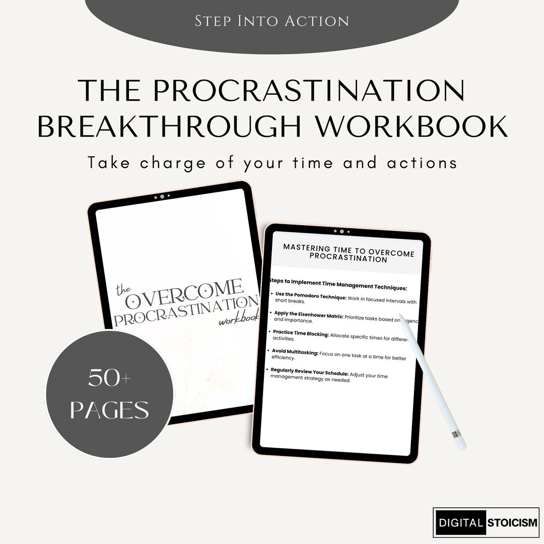 Procrastination Planner Printable PDF | Productivity & Discipline ...