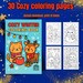 Cozy Winter Coloring Book 30 Cute Kawaii Animals, Festive Scenes Fun ...
