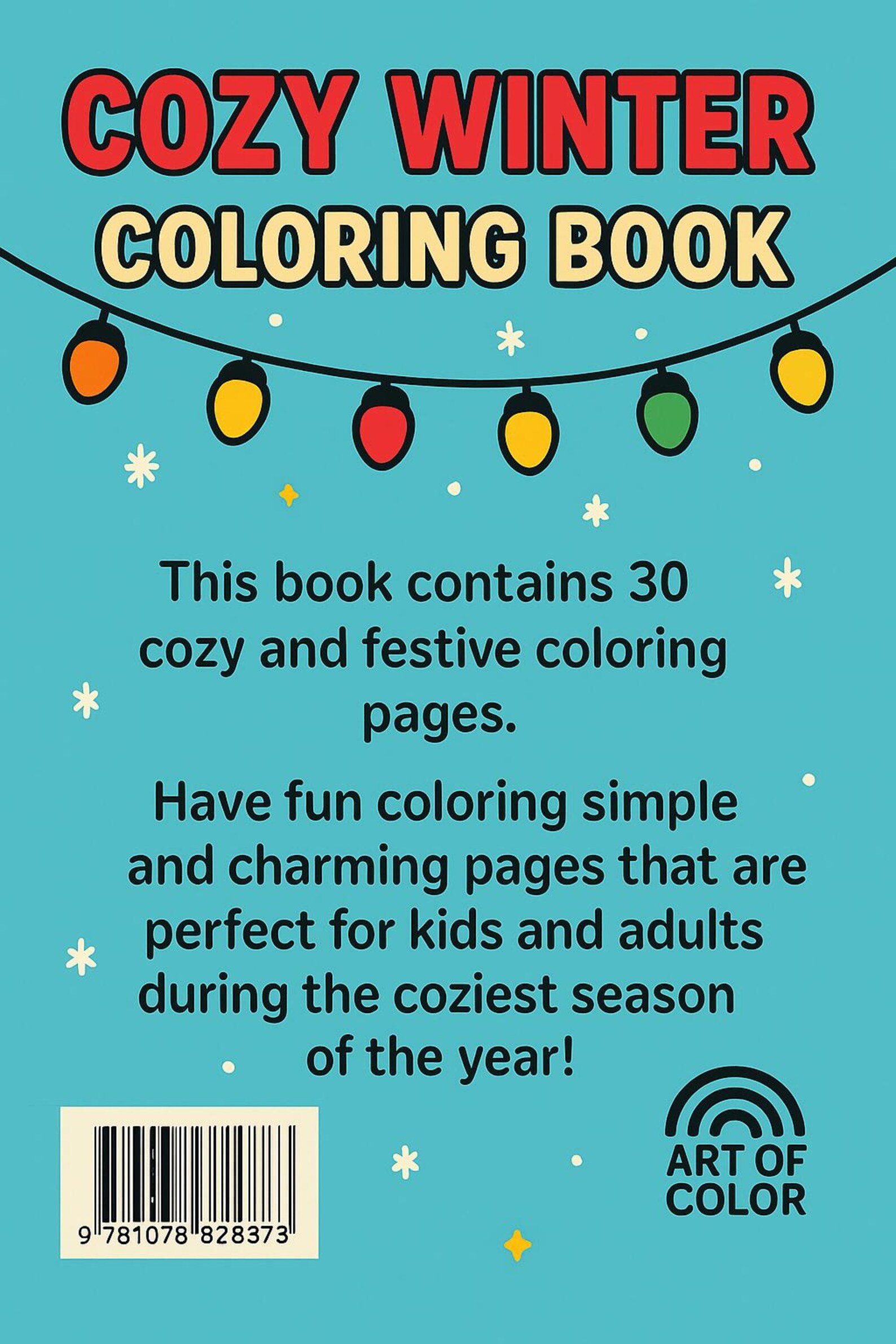 Cozy Winter Coloring Book 30 Cute Kawaii Animals, Festive Scenes Fun ...