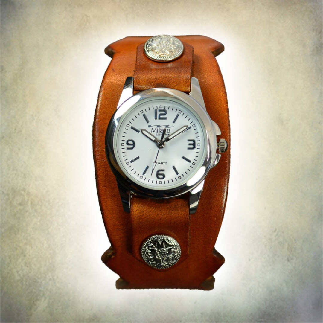 Women’s Western Leather Watch - Etsy