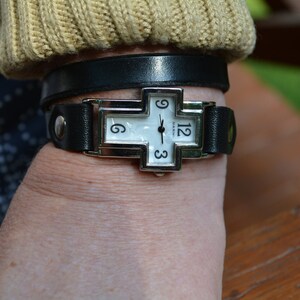 Women's Cross Wrap Watch - Genuine Leather - Etsy