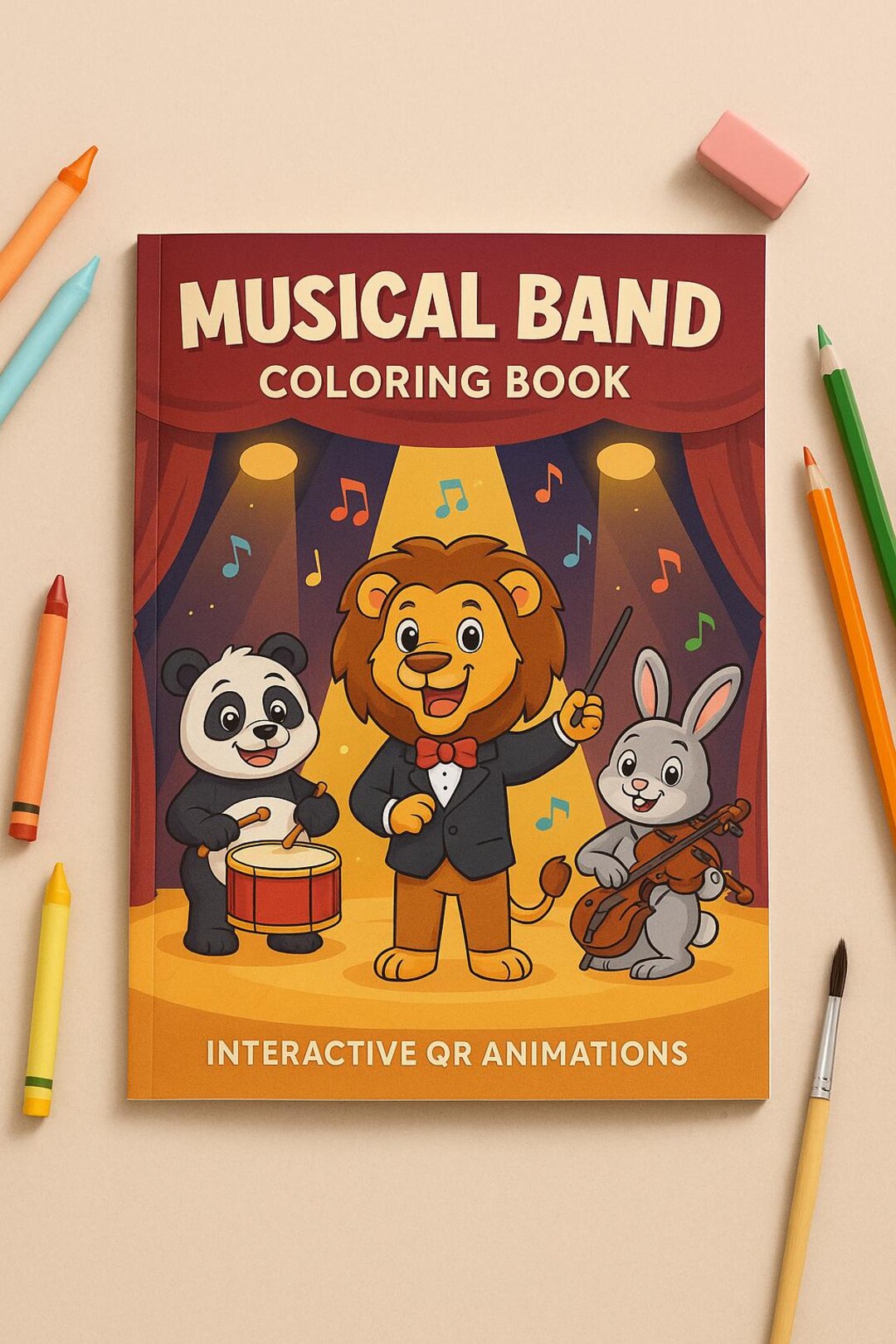 Animal Musicians Coloring Book for Kids – Fun Music & Instruments - Etsy