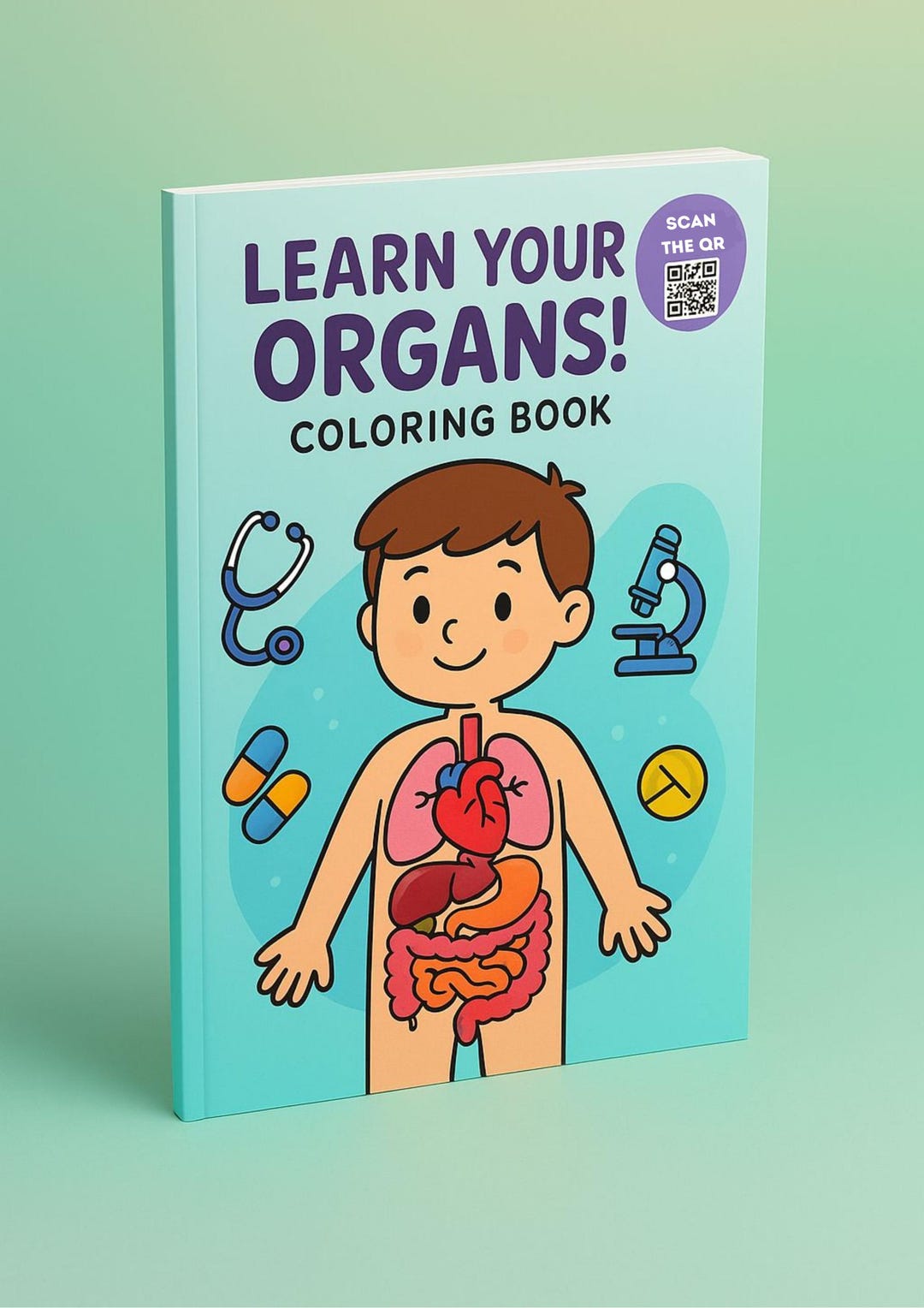 Learn Your Organs Coloring Book for Kids: Human Body Anatomy Activity ...