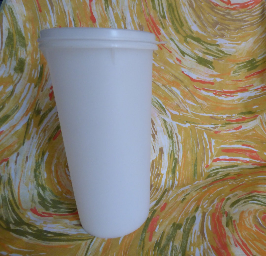 Vintage White Tupperware Round Size Container With Seal Home Camping ...
