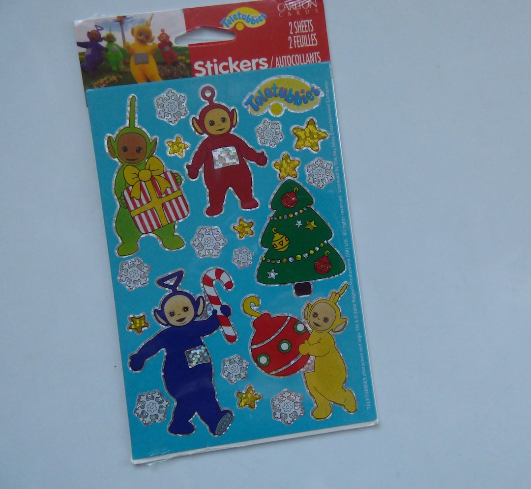 Vintage Teletubbies Christmas Stickers 2 Sheets New in Package Foil ...