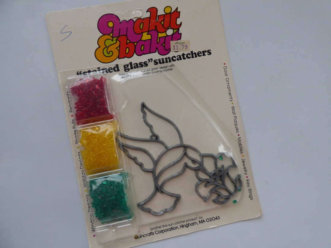 Vintage Makit Bakit 1980's Suncatcher Ornament Kit ~ Hummingbird - Etsy