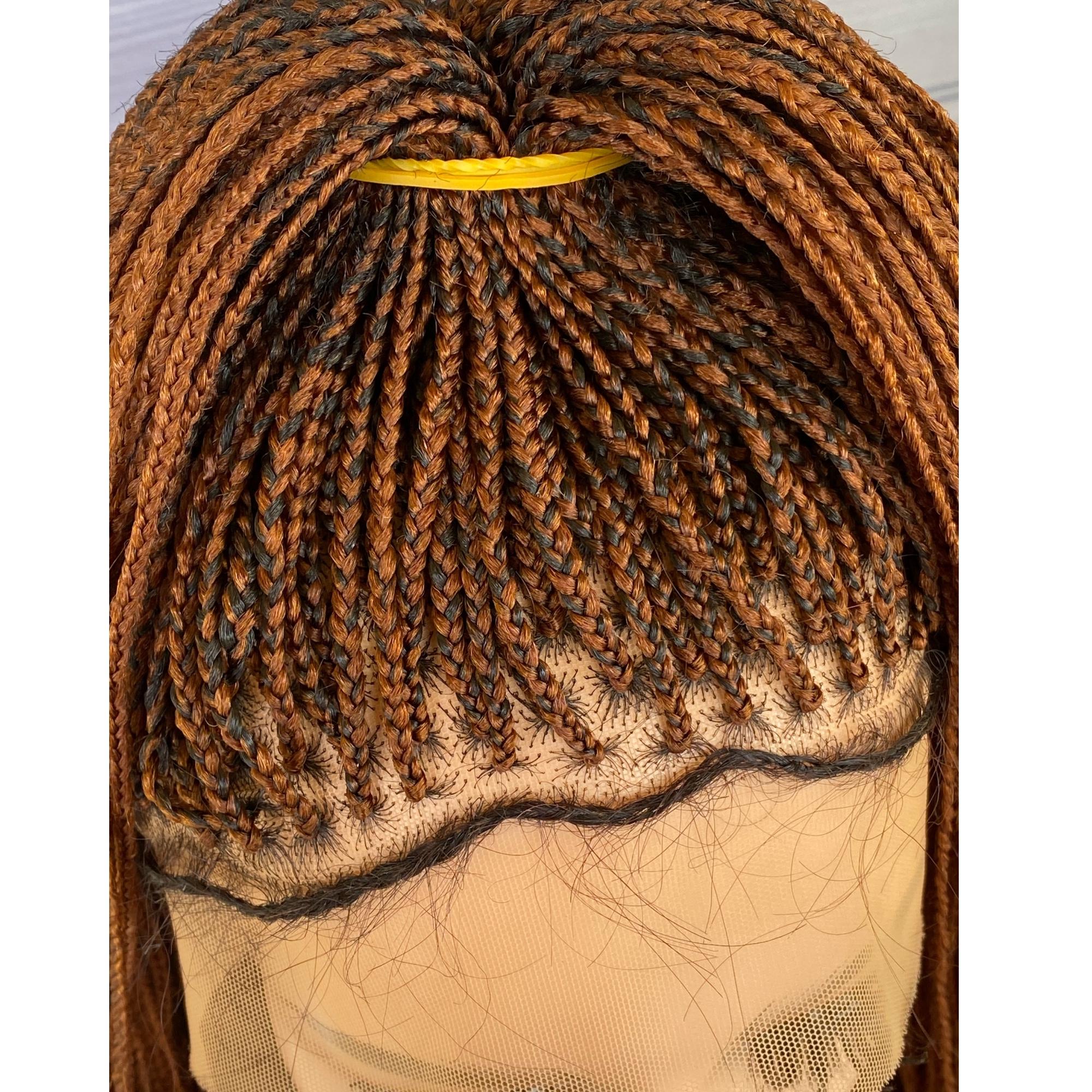 Full Lace Box Braid Wig Glueless Color 30 Hand-braided Ponytail - Etsy